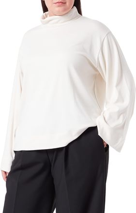 HUGO BOSS Damen Flared_Turtle Neck LOUNGEW Sweatshirt, Open White110, S EU