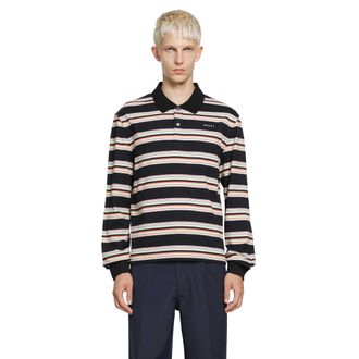 Marni Striped Cotton Polo Shirt