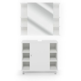 Vicco Badmöbel-Set Fynn, Weiß, 2 Teile