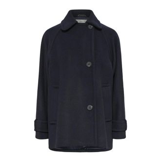 Inwear Marineblauer Mantel mit Gro&szlig;en Kn&ouml;pfen - - Coats - Damen - Blau - 3XL