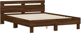 vidaXL Cadre de lit sans matelas ch&ecirc;ne marron 140x190 cm Vidaxl
