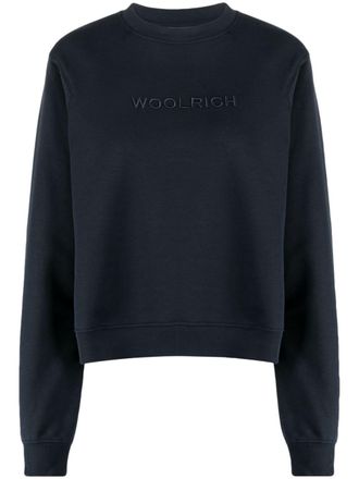Woolrich sweat &agrave; logo brod&eacute; - Bleu