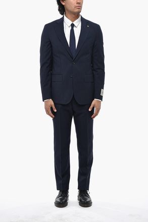 Corneliani CC COLLECTION Zweiteiliger Anzug aus Schurwolle mit klassischem Revers Corneliani