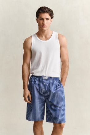 GANT Herren Gestreifte Pyjamashorts aus Popeline (XXL) DEEP COBALT