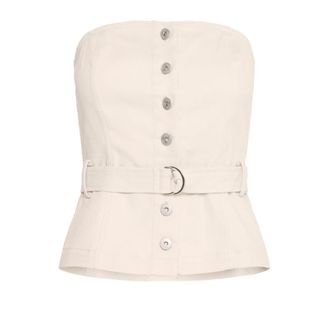 Ichi Sandshell Knopfbluse - - Tops - Damen - Beige - M