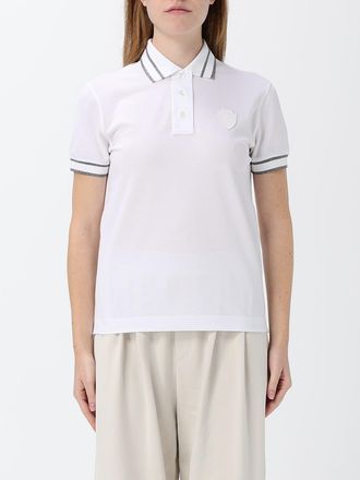 Brunello Cucinelli Baumwoll-Poloshirt mit Kontrastbesatz und Wappen