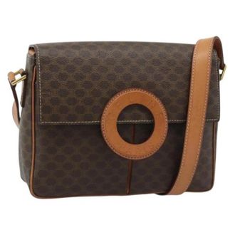 Celine Pre-owned Macadam Canvas Schultertasche - - Pre-owned - Damen - Braun - ONE SIZE