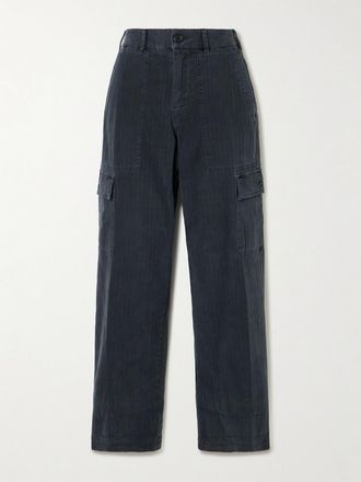 James Perse Cargohose Aus Baumwolle Mit Fischgratmuster - Blau