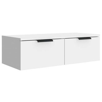 vidaXL Mobile A Parete Bianco 68x30x20 Cm In Legno Multistrato - Vidaxl