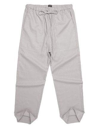 Coofandy Leinenhose Herren mit Tunnelzug Herrenhose Leicht Sommerhose Freizeithose Einfarbig Hosen mit Taschen Mittelgrau XXL