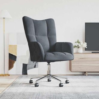vidaXL Relaxsessel Dunkelgrau Samt - Vidaxl
