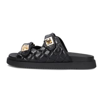 Steve Madden Schwarze Lederslipper f&uuml;r Frauen - - Shoes - Damen - Schwarzk - 38 EU