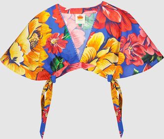 Farm Rio Top Court Winter Chita Bleu