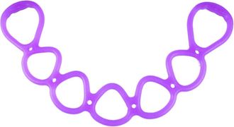 TOPBATHY Yoga Gummiband mit 7 Schlaufen Elastisches Fitnessband f&uuml;r Kraft und Ausdauertraining Langlebiges Silikon Lila Trainingsband f&uuml;r Frauen und M&auml;nner Kom