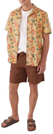 Springfield Herren Hemd, gestempelt gelb, L