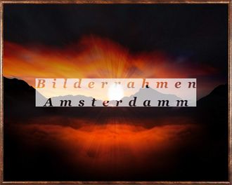 Homedecoration Bilderrahmen Amsterdam Terra Gold 24x34 cm Kunststoffrahmen mit Kunstglas 1mm bruchsicher glasklar