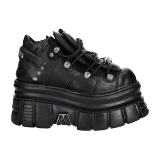 New Rock Baskets en cuir Mod&egrave;le 106 - Femme - Chaussures - Noir - Taille: 39 EU