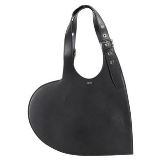 Coperni Herz Tote Tasche mit Doppelten Schnallen Griffen - - Bags - Damen - Schwarzk - ONE SIZE