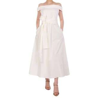 Max Mara Damen, Kleider, Wei&szlig;, LGr&ouml;&szlig;e