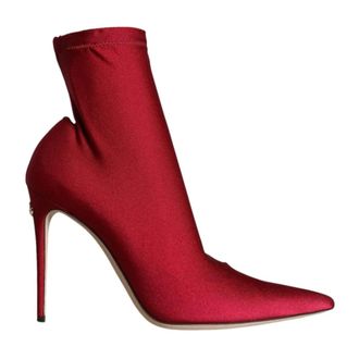 Dolce & Gabbana Femme, Chaussures, Rouge, Taille: 39 EU Bottines Cerise à Talons Aiguilles