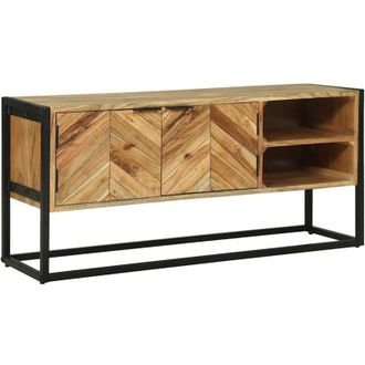 vidaXL Vidaxl - Meuble tv Marron 110 x 30 x 50 cm Bois dacacia massif