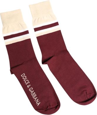 Dolce & Gabbana Homme, Sous-v&ecirc;tements, Brun, Taille: L Chaussettes mi-mollet