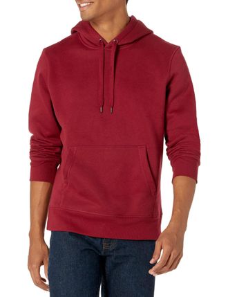 Amazon Essentials Herren Pullover-Sweatshirt Mit Kapuze, In Gro&szlig; Und Schwer Erh&auml;ltlich, Rot, M