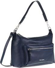 Pierre Cardin Sac &agrave; bandouli&egrave;re pour femme en cuir v&eacute;ritable Made in Italy 35 x 23 x 20 cm 1981, bleu marine, Taille unique