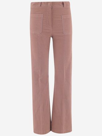 Ql2 Quelledue Pantalon en velours de coton extensible Ql2 Donna