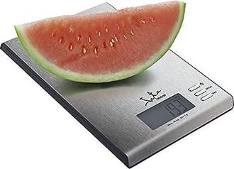 Jata Hogar 699 - Elektronische Küchenwaage mit Oberfläche in Edelstahl, Fassungsvermögen 10 kg, grau
