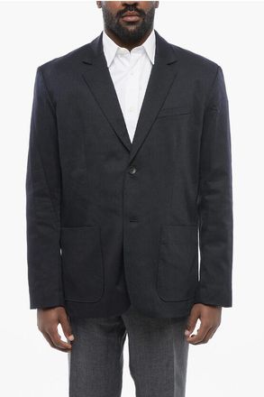 Rag & Bone Single-breasted Cotton Blend Blazer with Patch Pockets size 40