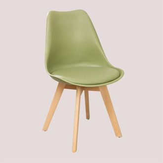 Sklum Sklum - Pack de 2 chaises de salle &agrave; manger nordiques Vert Militaire Clair