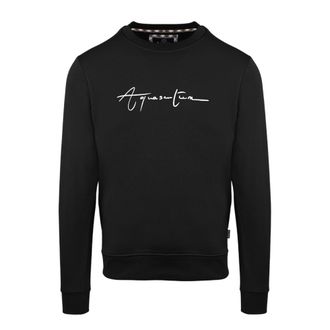 Aquascutum Sweatshirt f&uuml;r Herren, Rundhalsausschnitt, Regul&auml;r (Schwarz)