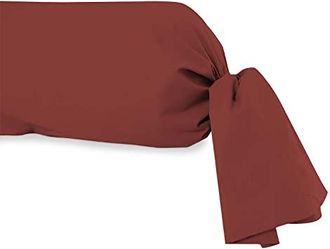 Soleil d'Ocre Soleil dOcre Schneiden von Nackenrolle, Baumwolle, Rot, 45 x 135 cm