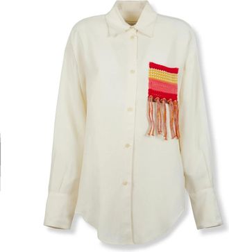 Laneus Femme, Blouses et Chemises, Blanc, Taille: 38 FR Cancun Shirt