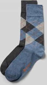 Burlington Socken mit Label-Applikation Modell Everyday Argyle im 2er-Pack