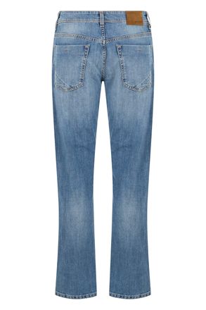 Slowear Mens Jeans Regular Fit Light Blue Denim Purple Cotton & Straight-Leg