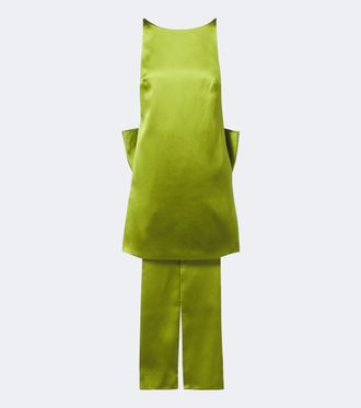 Self Portrait Minikleid aus Satin