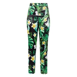 Philipp Plein Femme, Pantalons, Vert, Taille: 42 FR Duchesse Super High Waist Pantalons Hawaii