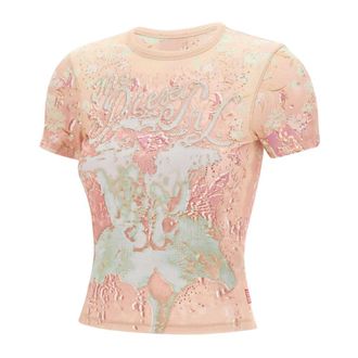 Diesel Femme, Tops, Rose, Taille: 38 FR T-Bril
