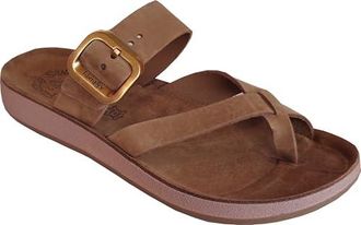 Fantasy Sandals Flex Sole Technology - Discover the BUBBLE EFFECT - Sandales en cuir légères et douces Constantia, mokka, 37 EU