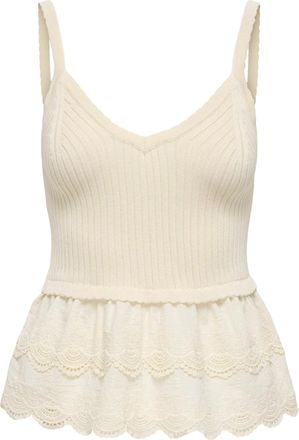 Only Onlluki Sl V-Neck Woven Mix Top KNT