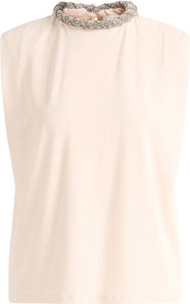 Elisabetta Franchi Femme, Tops, Beige, Taille: 40 FR Maglia Ricamata