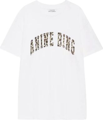 Anine Bing t-shirt Walker à imprimé léopard et logo - Tons neutres