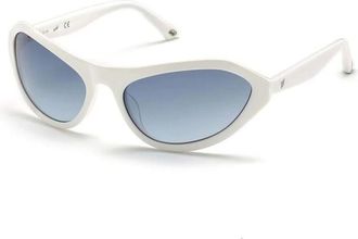 Web Eyewear Femme, Accessoires, Blanc, Taille: ONE Size Lunettes de soleil &agrave; monture en plastique