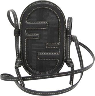 Fendi unisex, Pre-owned, Noir, Taille: ONE Size Sac bandouli&egrave;re en cuir Pre-owned