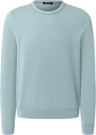 Maerz Rundhalspullover aus Baumwolle mit Reiskornstrutkur in