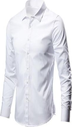 Coofandy Chemise à manches courtes pour homme - Chemise décontractée - Coupe droite - Chemise de plage - Chemise à manches courtes avec poche de poitrine, Blan