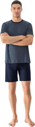 Mey Nachtwäsche Serie Bennison Herren Schlafanzüge kurz Yacht Blue 3XL(58)