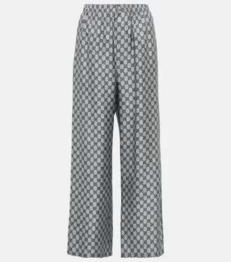 Gucci Pantalon ample GG en soie
